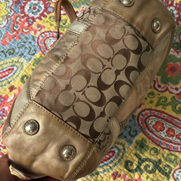 Coach | Bags | Y2k Coach Gold Patchwork Shoulder Bag | Poshmark